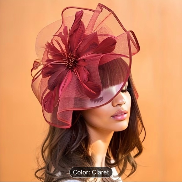 Accessories | Haojing Womens Organza Church British Fascinator Bridal ...